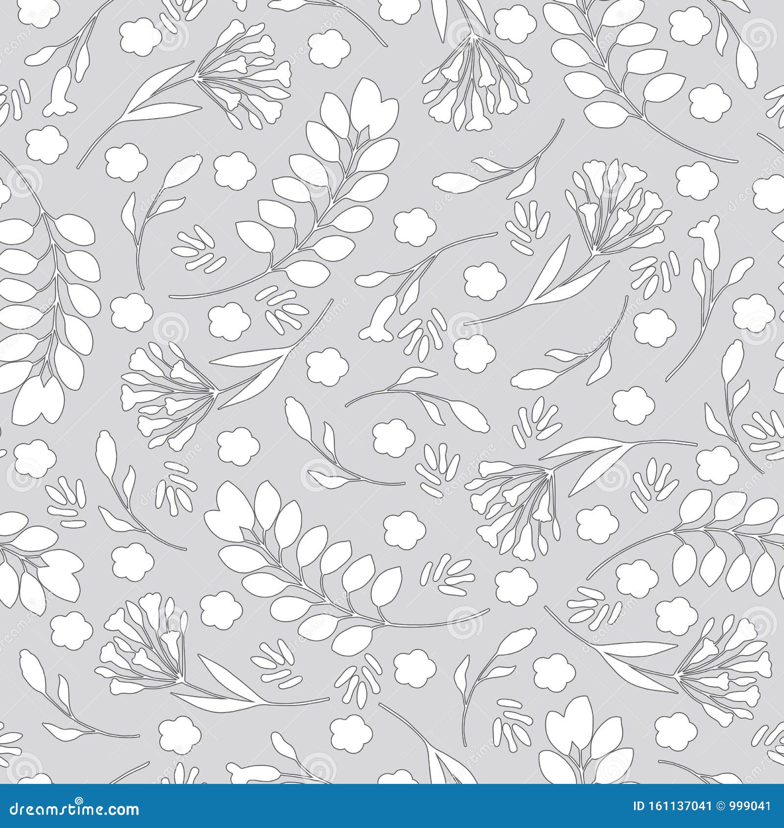 Botanical Seamless Pattern. Eps10 Vector Illustration. Hand Drawing ...