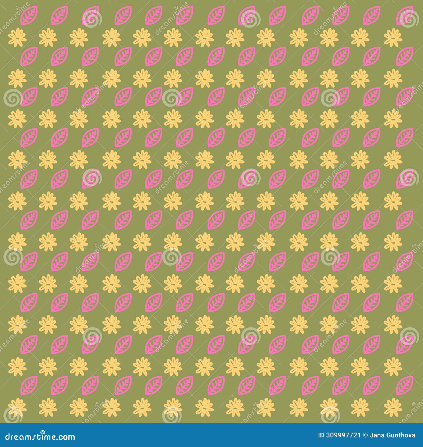 Botanical Summer Spring Pattern Texture Wallart Stock Illustration - Illustration of vector ...