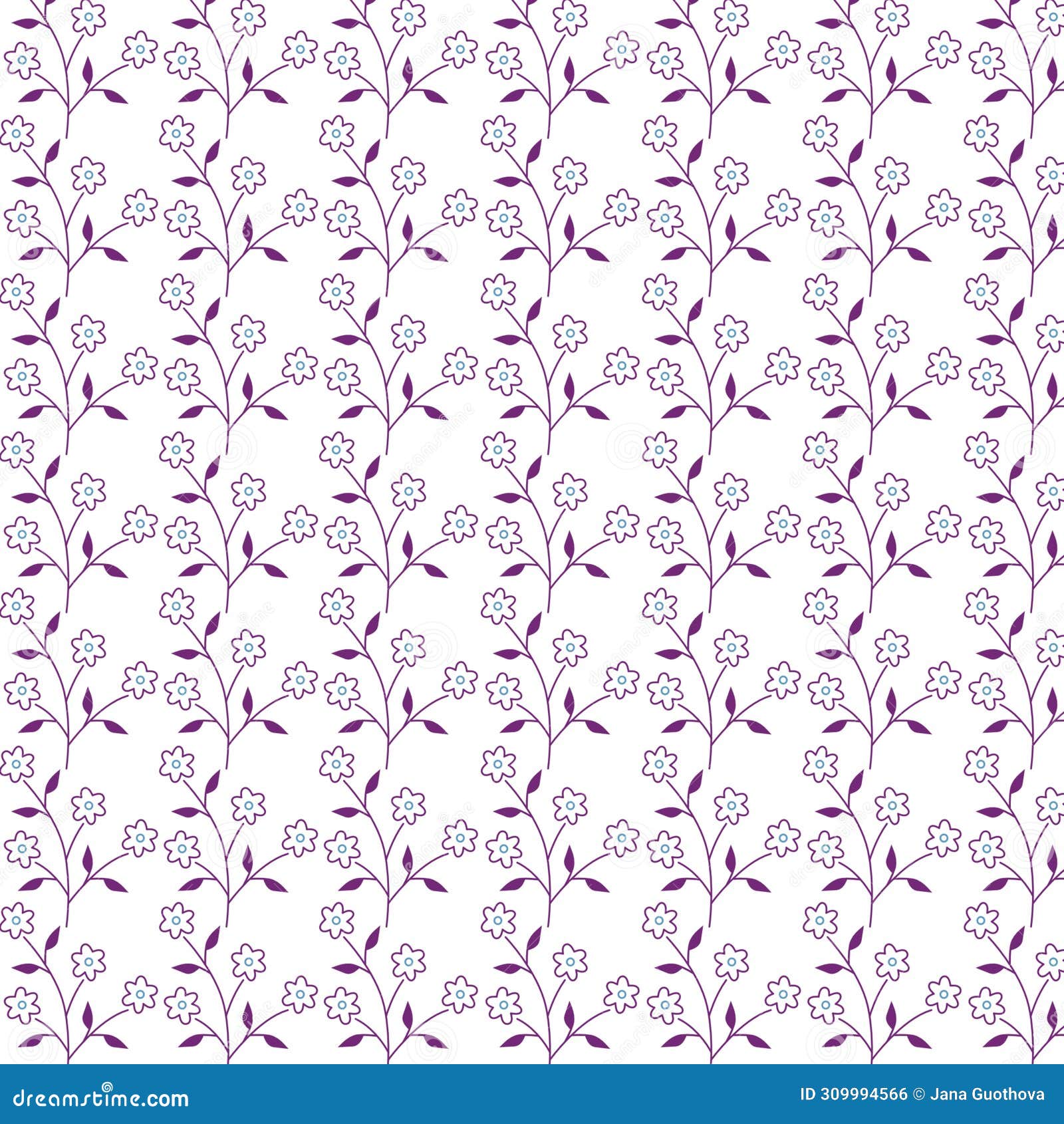 Botanical Summer Spring Pattern Texture Wallart Stock Vector - Illustration of natural, purple ...