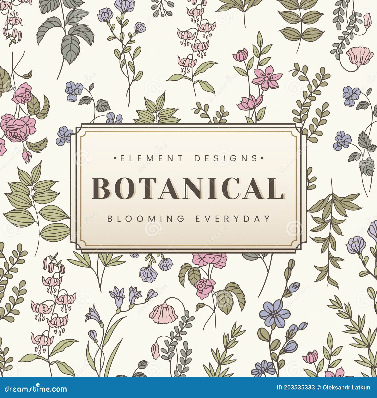 Botanical text banner stock image. Image of botany, garden - 203535333