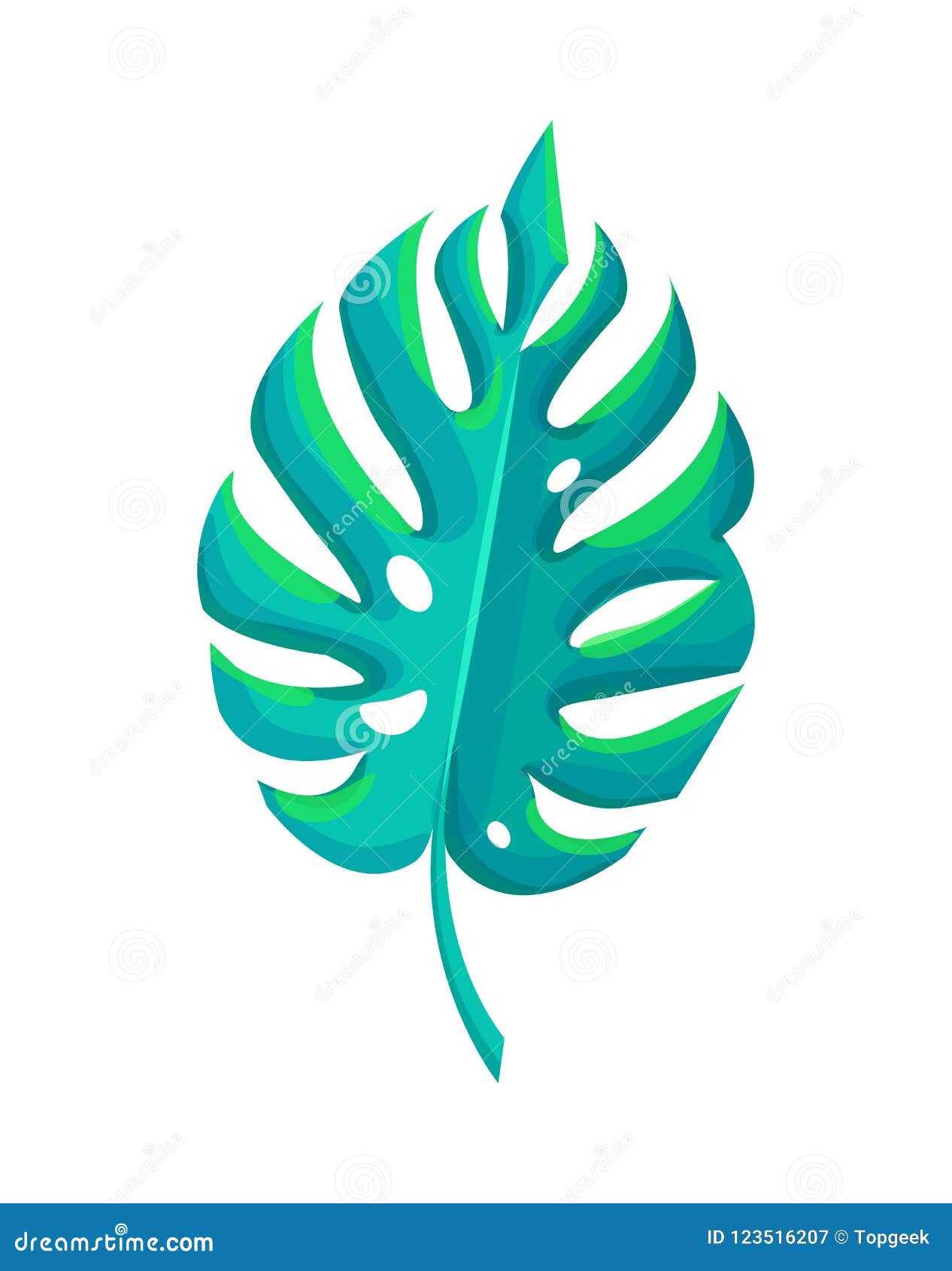 Botanische Element Monstera-Vektor-Illustration Vektor Abbildung ...