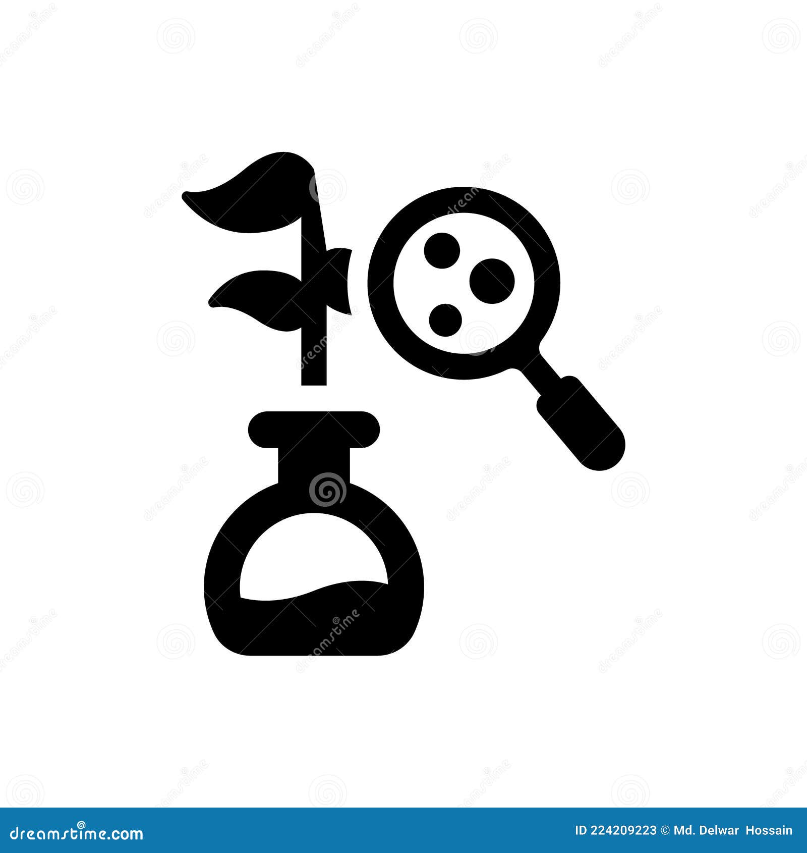 Botany icon stock vector. Illustration of botany, sign - 224209223