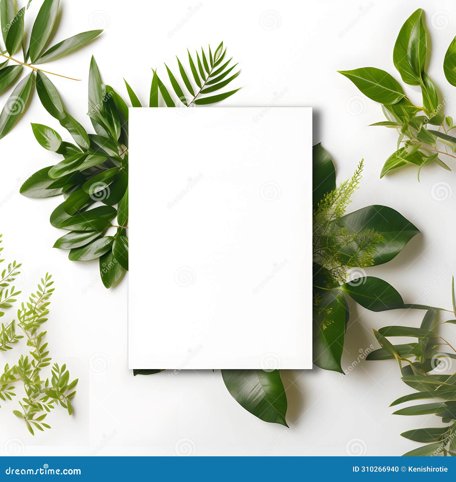 Botany Layout with Leaves for Copy Space Designs Stock Photo - Image of ...