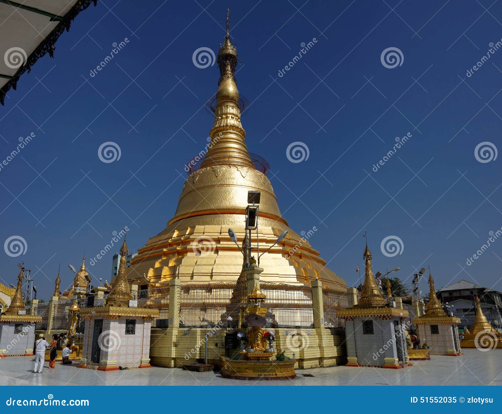 Botataung Paya in Yangon, Myanmar Editorial Image - Image of monastery ...