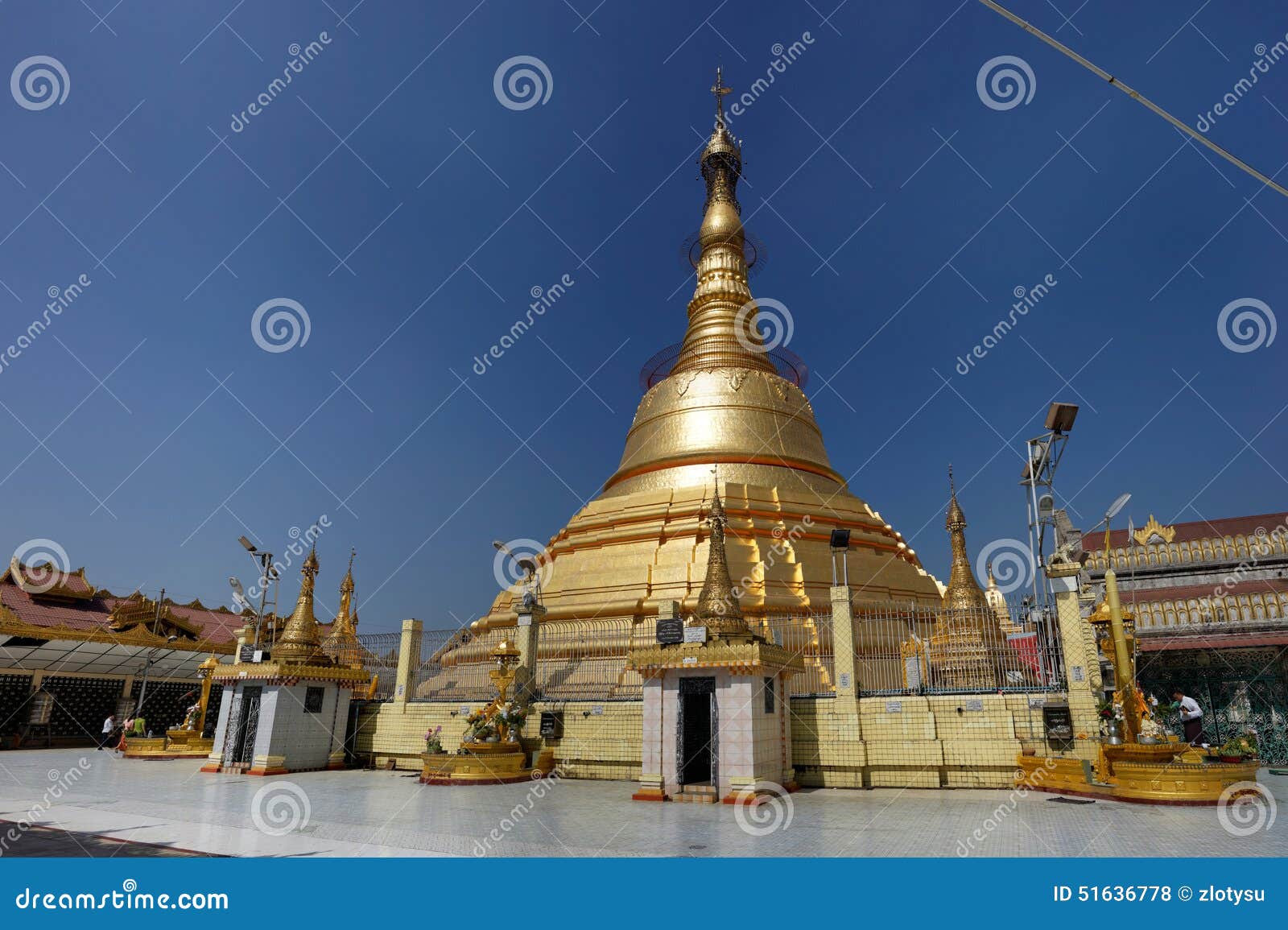 Botataung Paya in Yangon, Myanmar Editorial Stock Photo - Image of ...