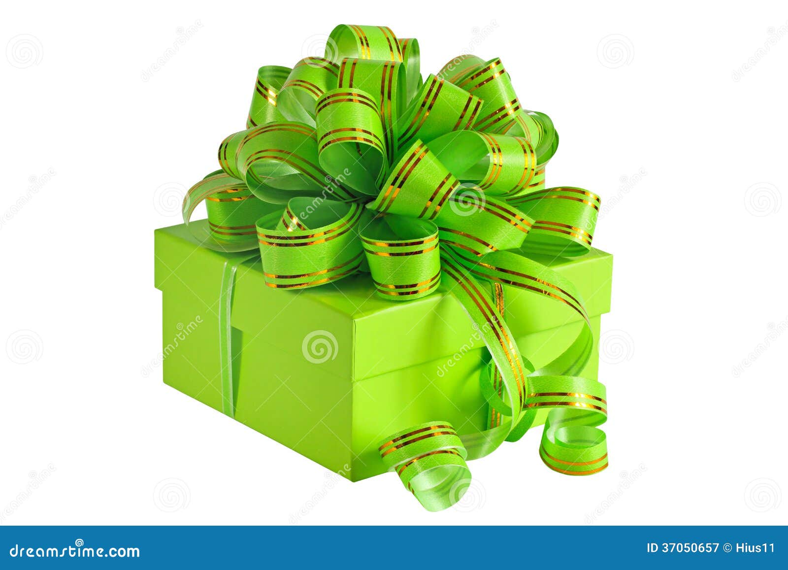 Boîte-cadeau Vert Photographie stock libre de droits - Image: 37050657