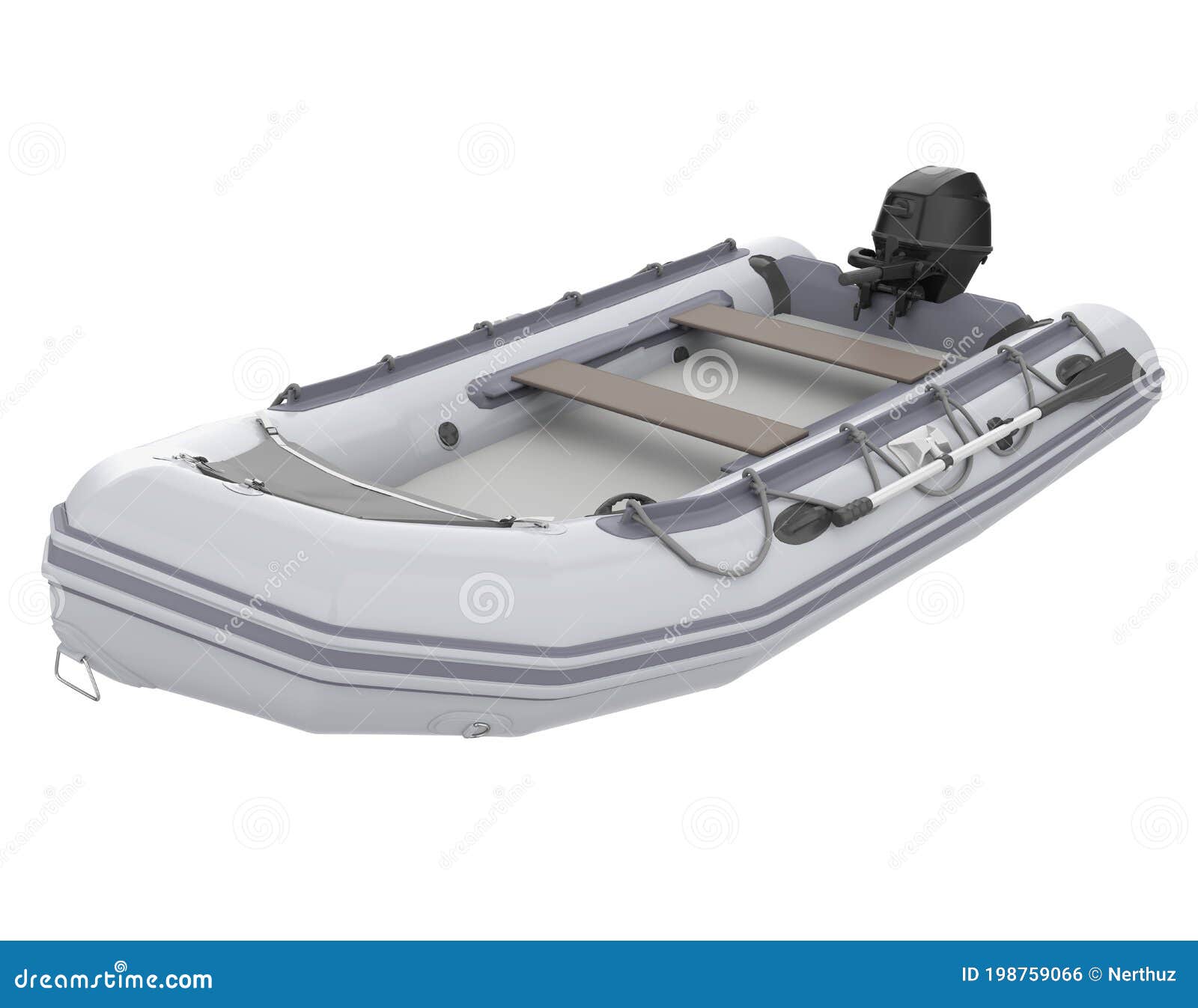 Bote De Motor Inflable Aislado Stock de ilustración - Ilustración de ...
