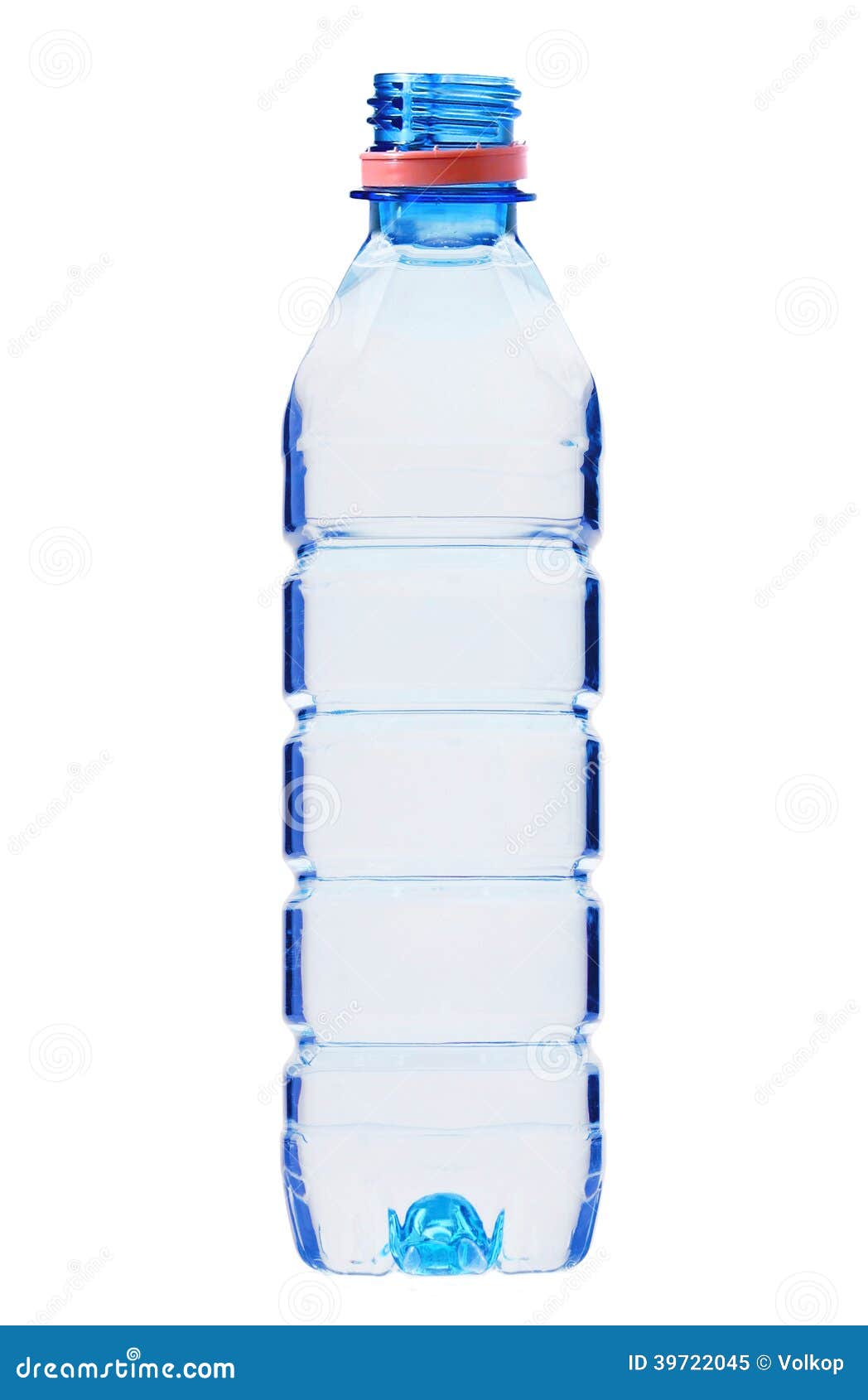 Botella Azul Con Agua Aislada En Blanco Imagen de archivo - Imagen de ...