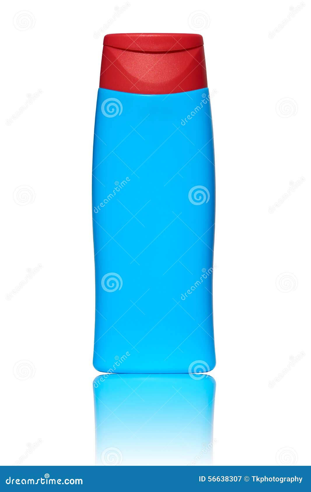 Botella Azul Con Crema Del Sol En Blanco Imagen de archivo - Imagen de ...