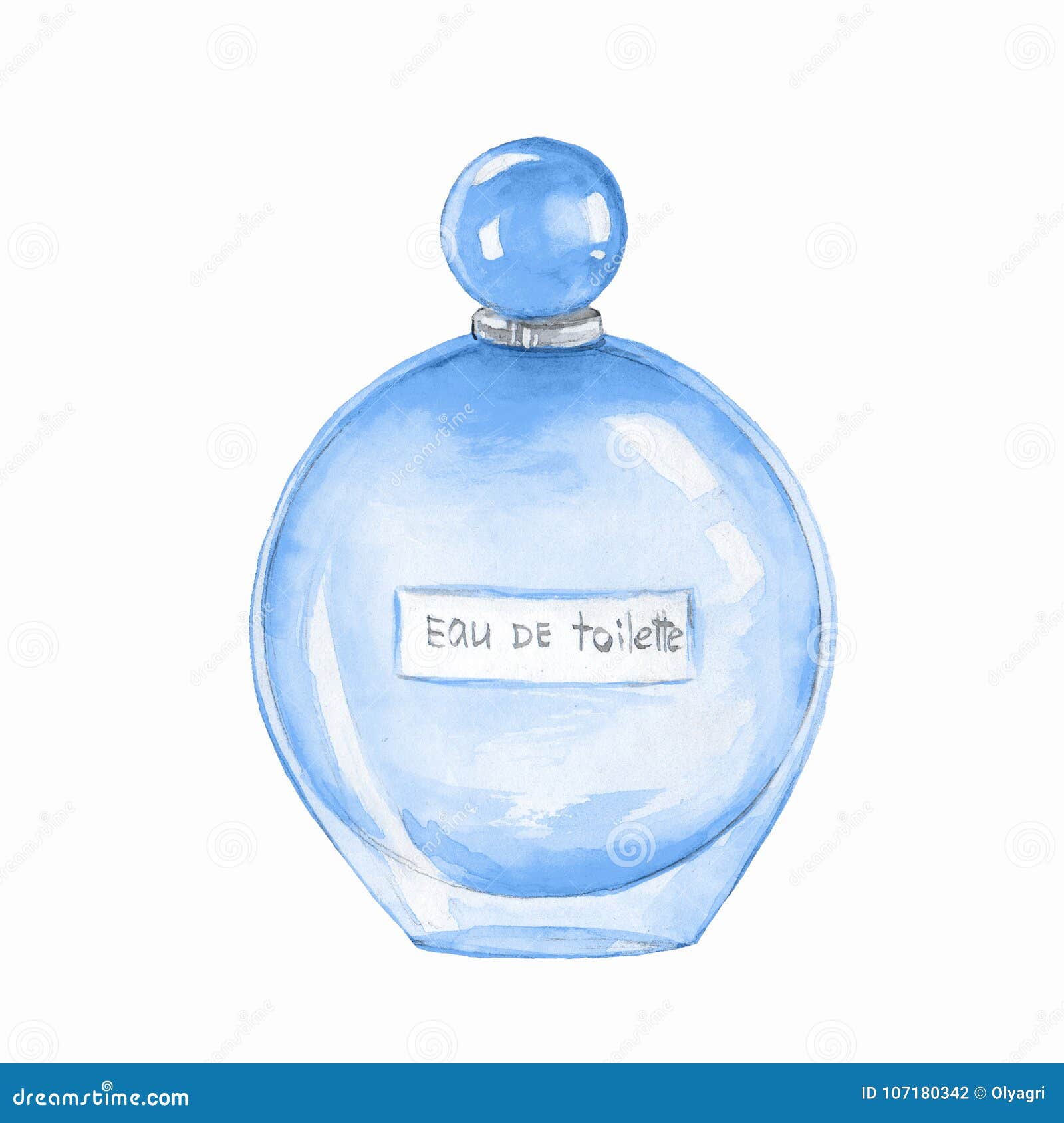 Botella Azul De Perfume Watercolor Foto de archivo - Imagen de aroma ...