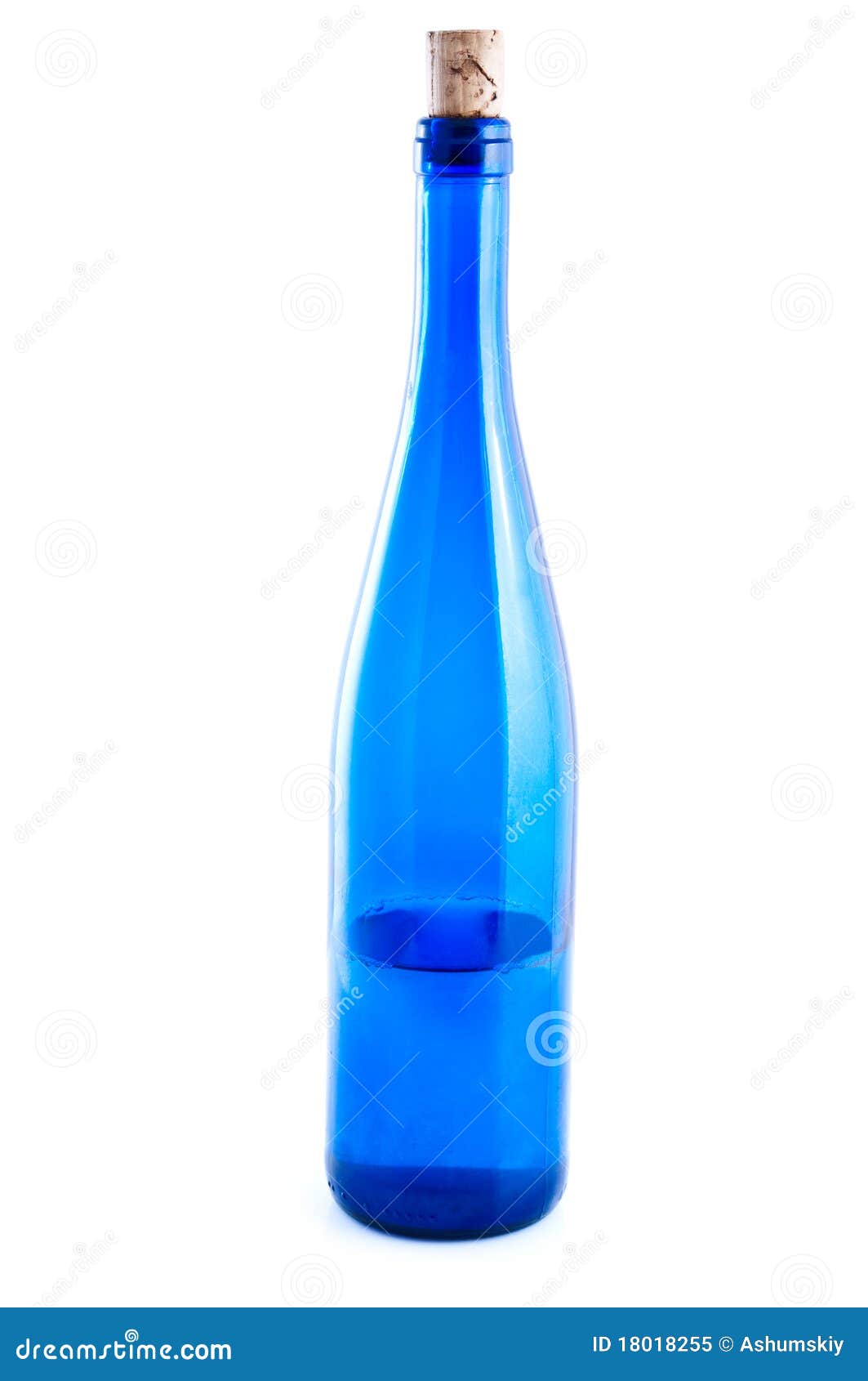 Botella azul de vino imagen de archivo. Imagen de medio - 18018255