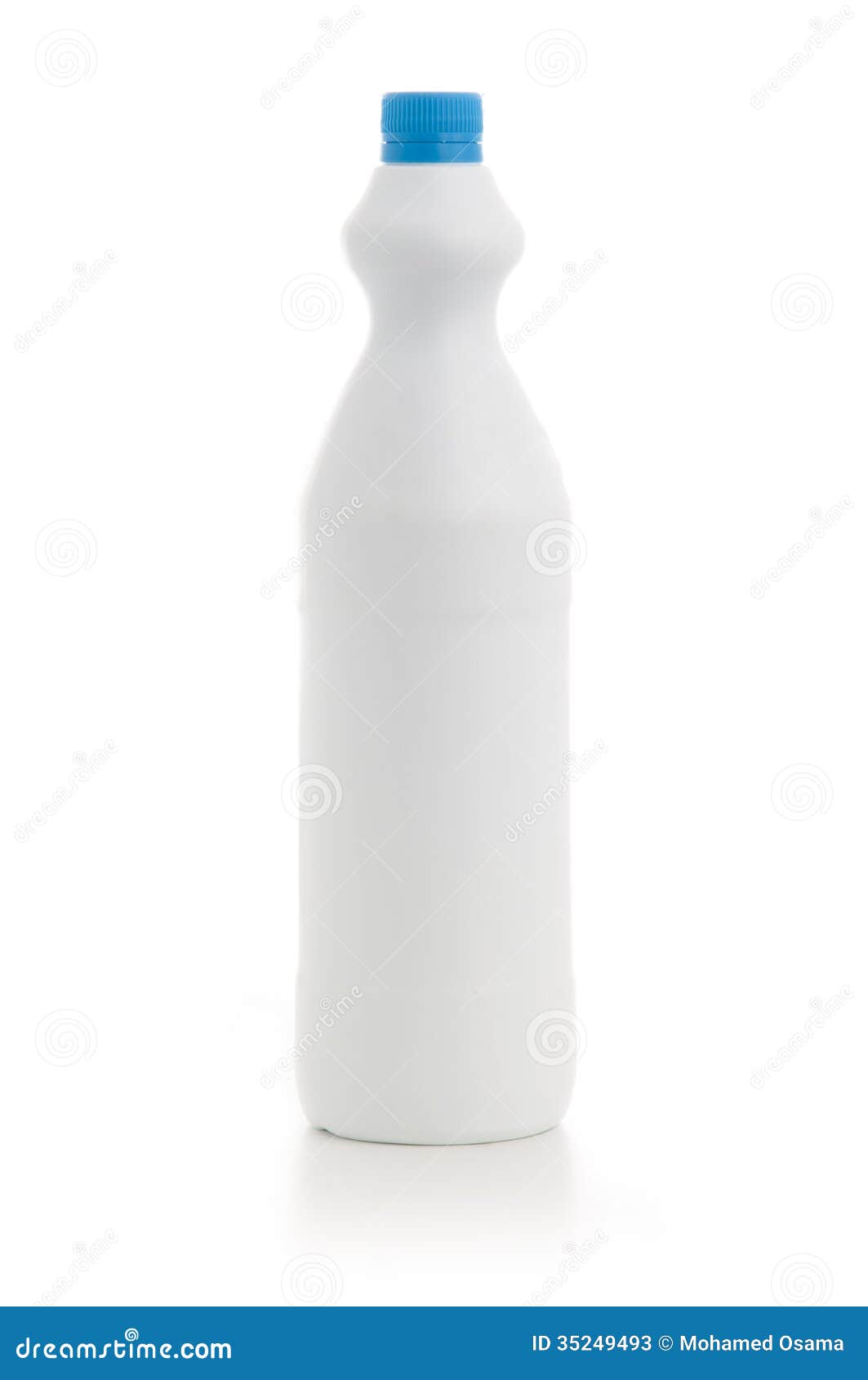 Botella blanca en blanco imagen de archivo. Imagen de casquillo - 35249493