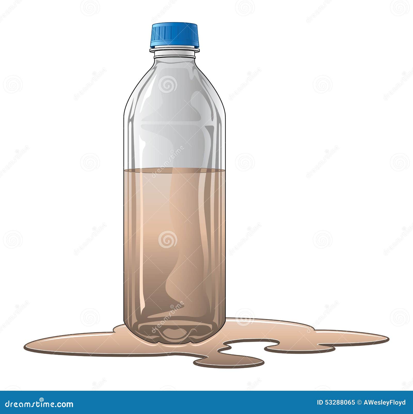 Botella con agua sucia ilustración del vector. Ilustración de cristal ...