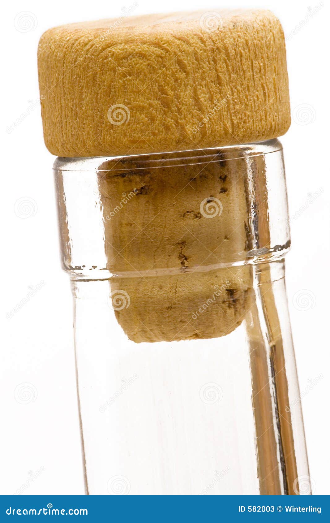Botella con el corcho imagen de archivo. Imagen de cristal - 582003