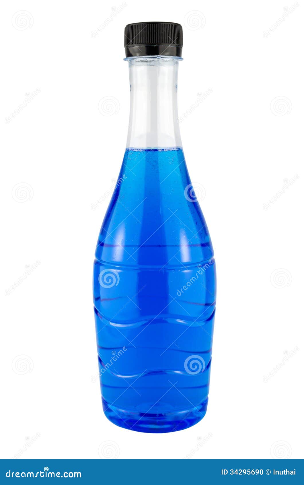 Botella De Agua Azul Brillante. Foto de archivo - Imagen de alcohol ...