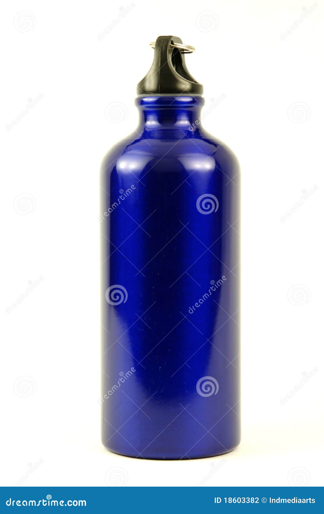 Botella De Agua De Aluminio Azul Foto de archivo - Imagen de sediento ...