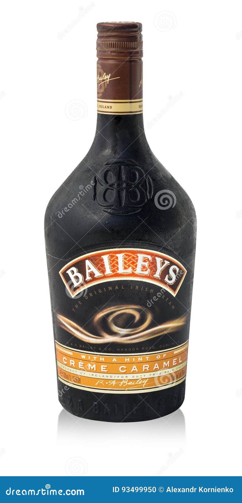 Botella De Baileys Aislada En El Fondo Blanco Imagen editorial - Imagen ...