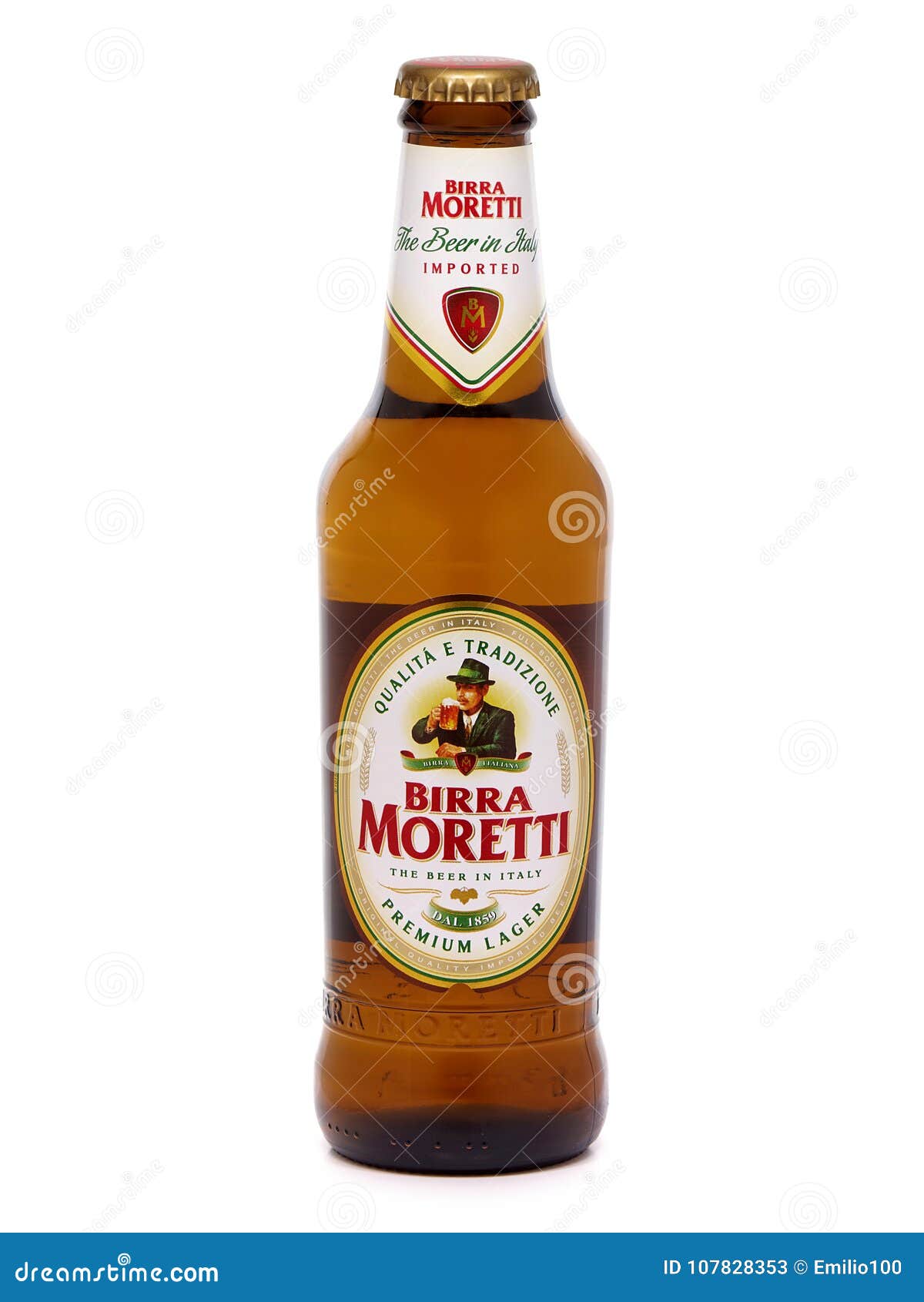 Botella De Birra Moretti, Lager Beer Superior Foto de archivo editorial ...