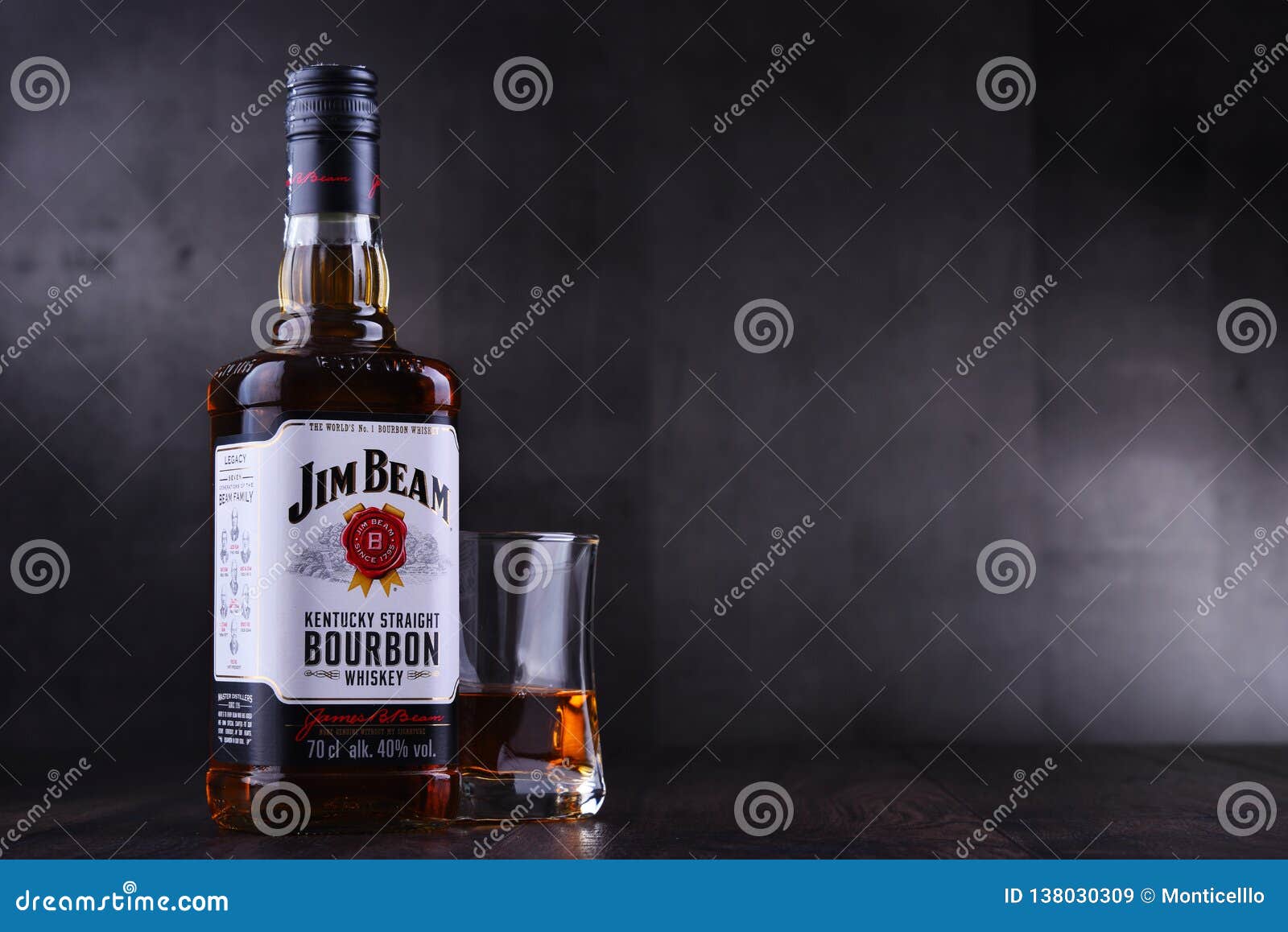 Botella De Borbón De Jim Beam Imagen de archivo editorial - Imagen de ...