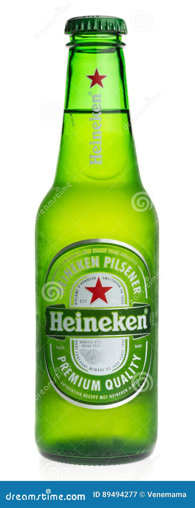 Botella De Cerveza De Heineken Pilsener Fotografía editorial - Imagen ...