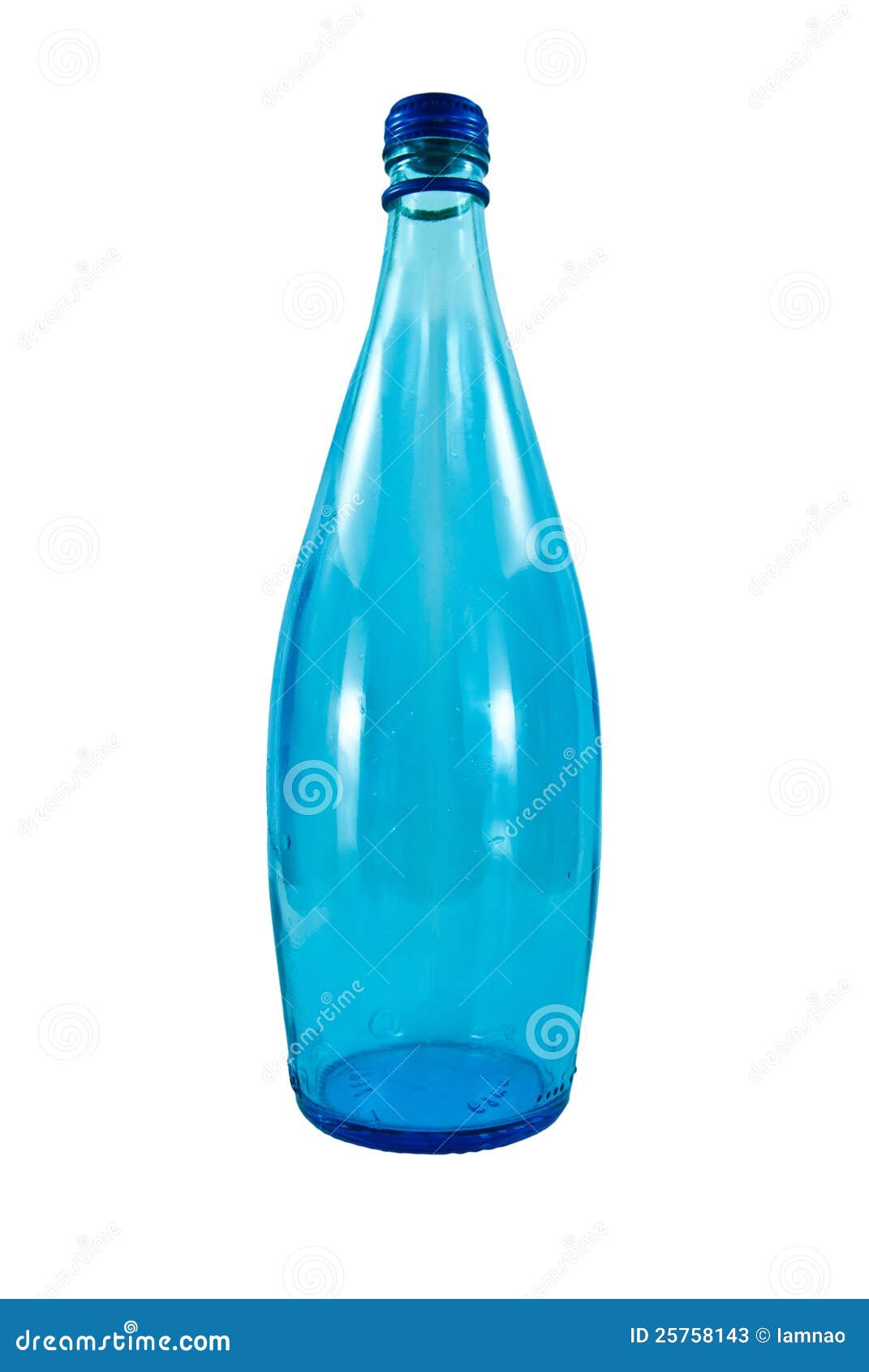 Botella de cristal azul imagen de archivo. Imagen de envase - 25758143