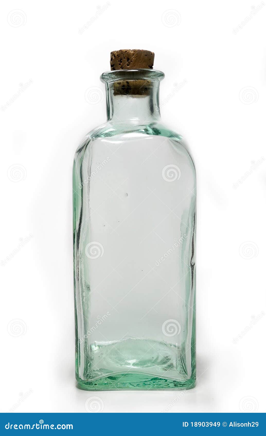 Botella De Cristal Con El Corcho Imagen de archivo - Imagen de botella ...