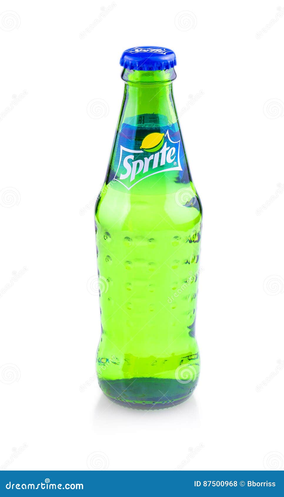 Botella De Cristal De Sprite Aislada En El Fondo Blanco Foto de archivo ...