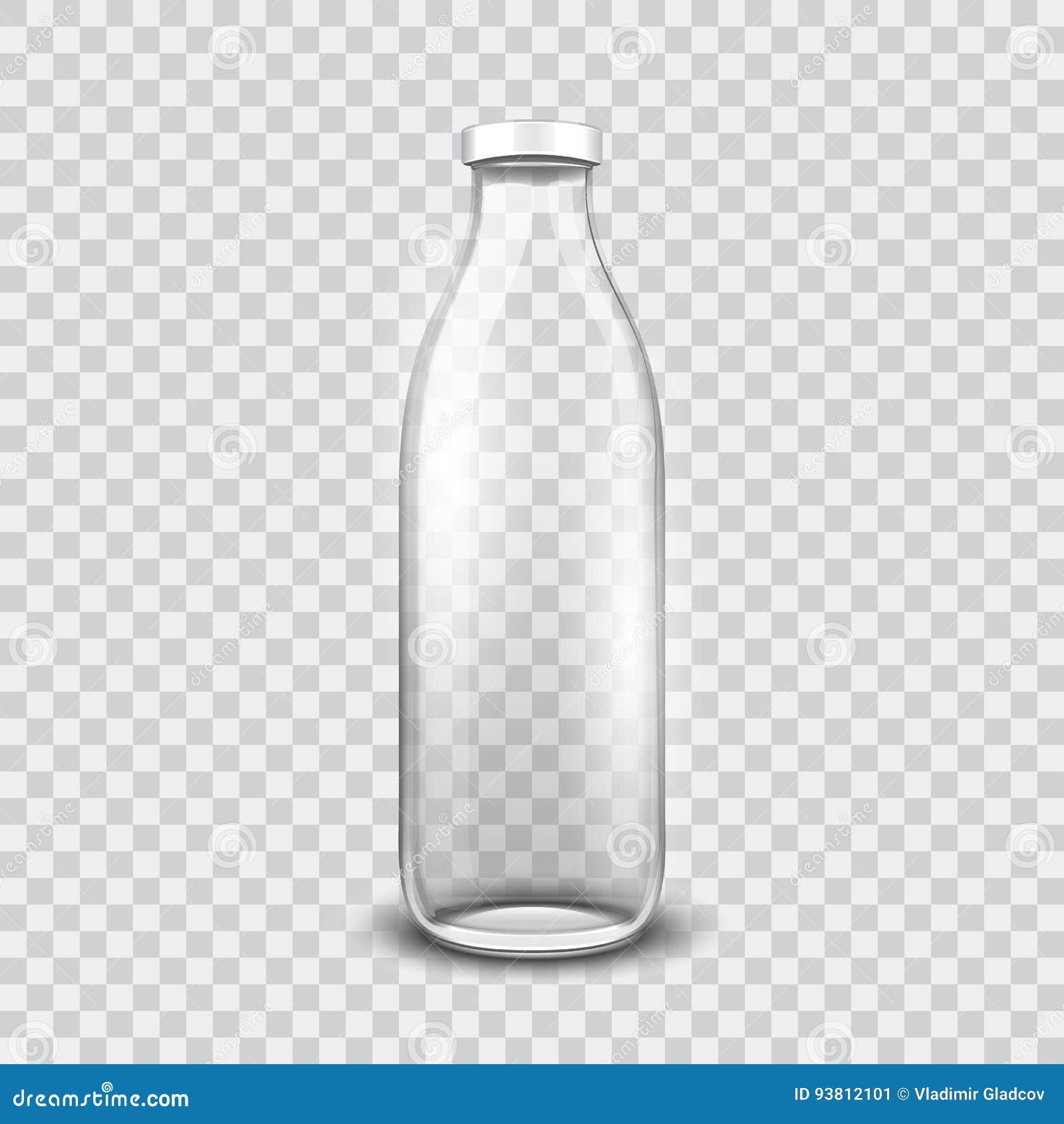 Botella De Cristal Transparente Ilustración del Vector - Ilustración de ...