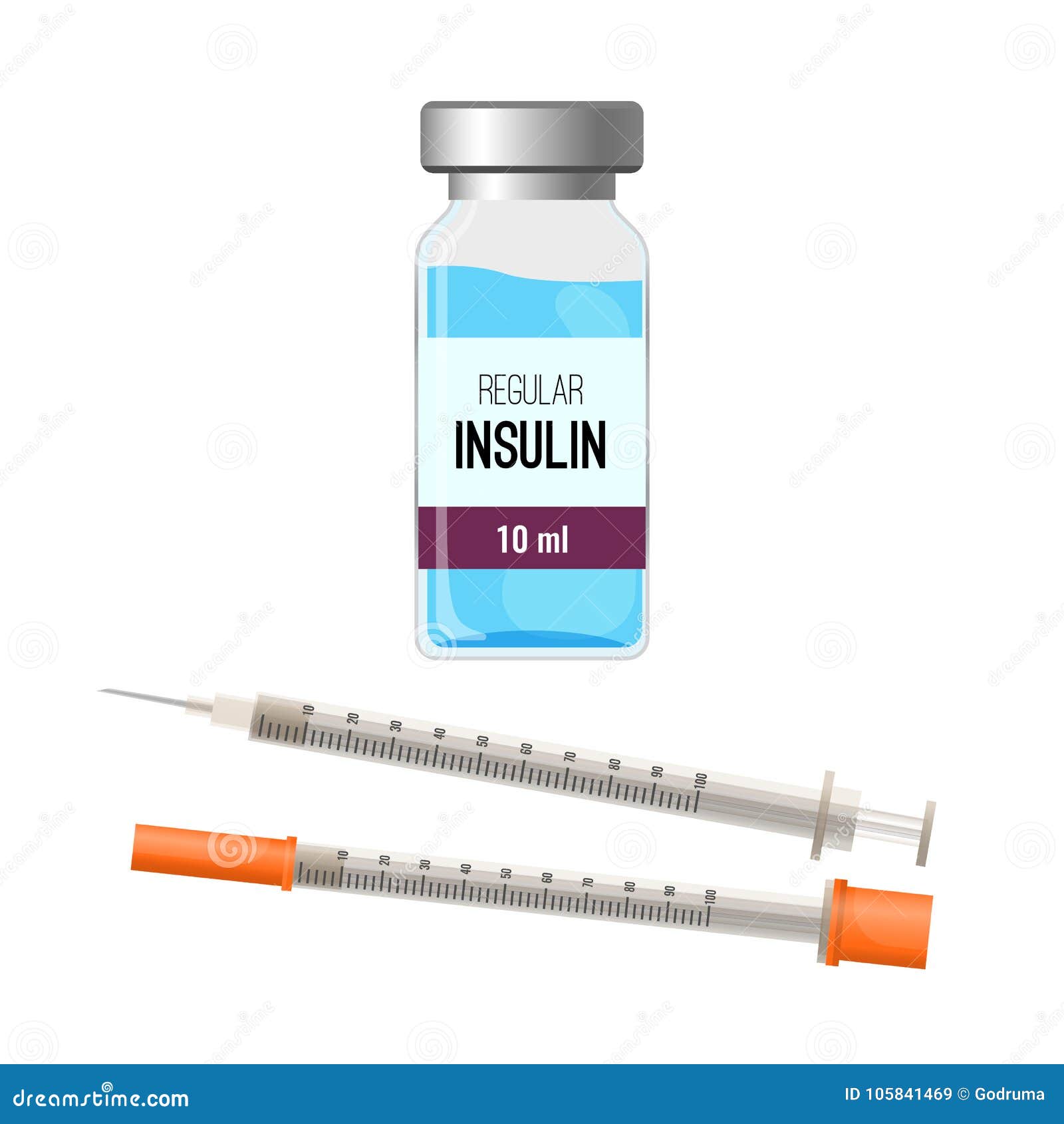 Botella De Insulina Regular E Inusitado Ilustración del Vector ...