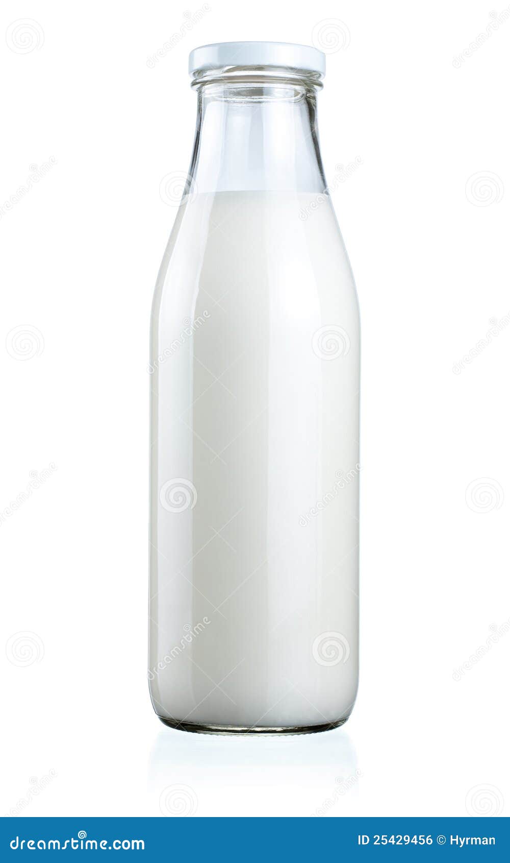 Botella De Leche Fresca En Un Blanco Foto de archivo - Imagen de ...