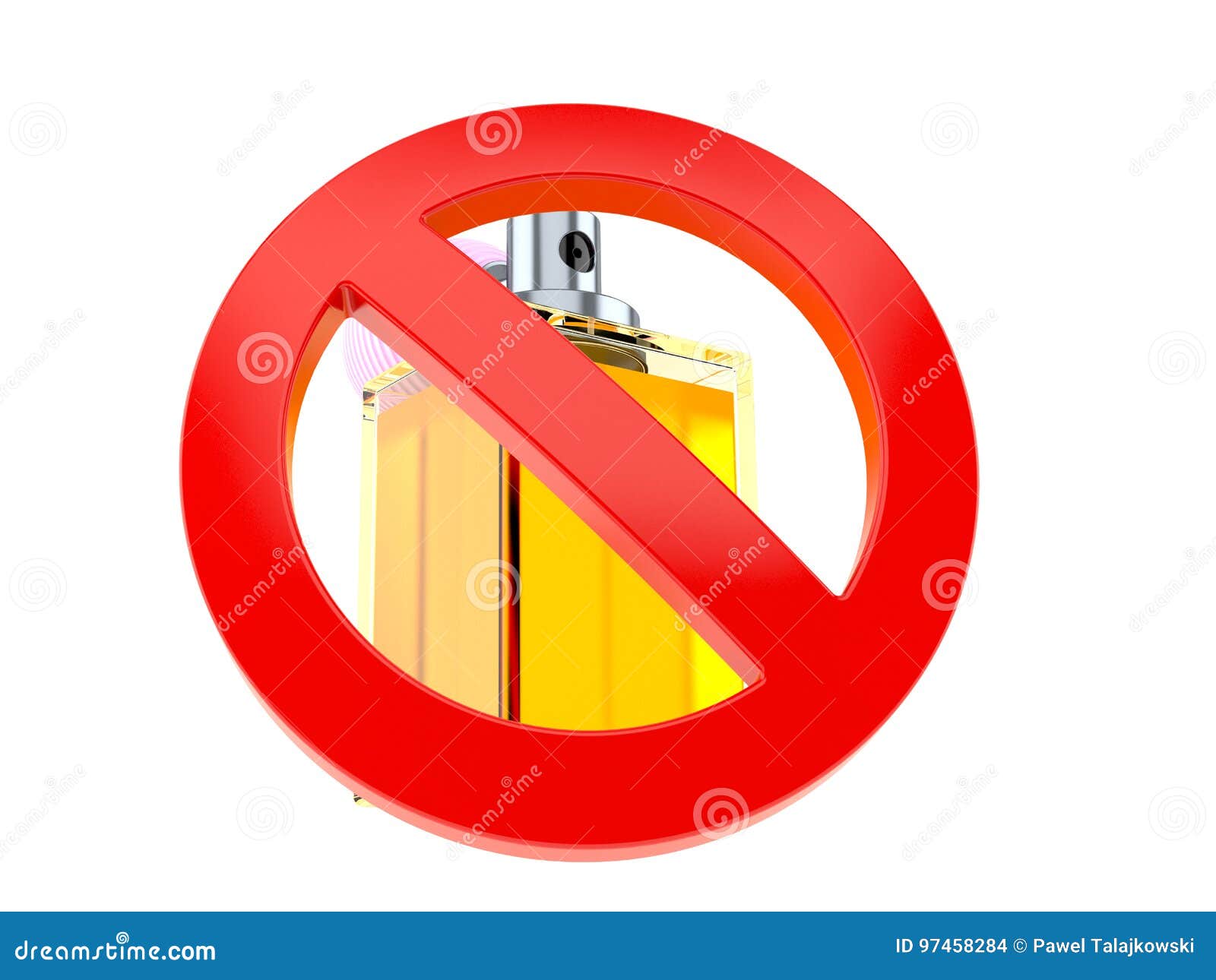 Botella De Perfume Con Símbolo Prohibido Stock de ilustración ...