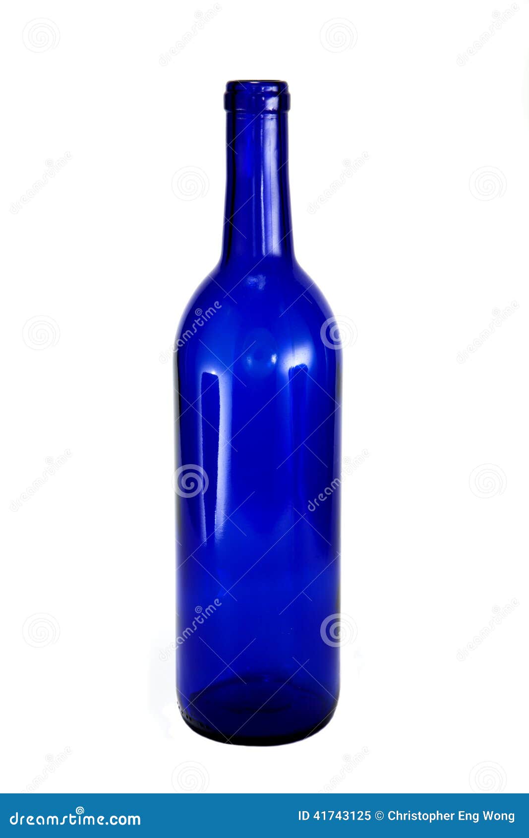 Botella de vino azul imagen de archivo. Imagen de bebida - 41743125
