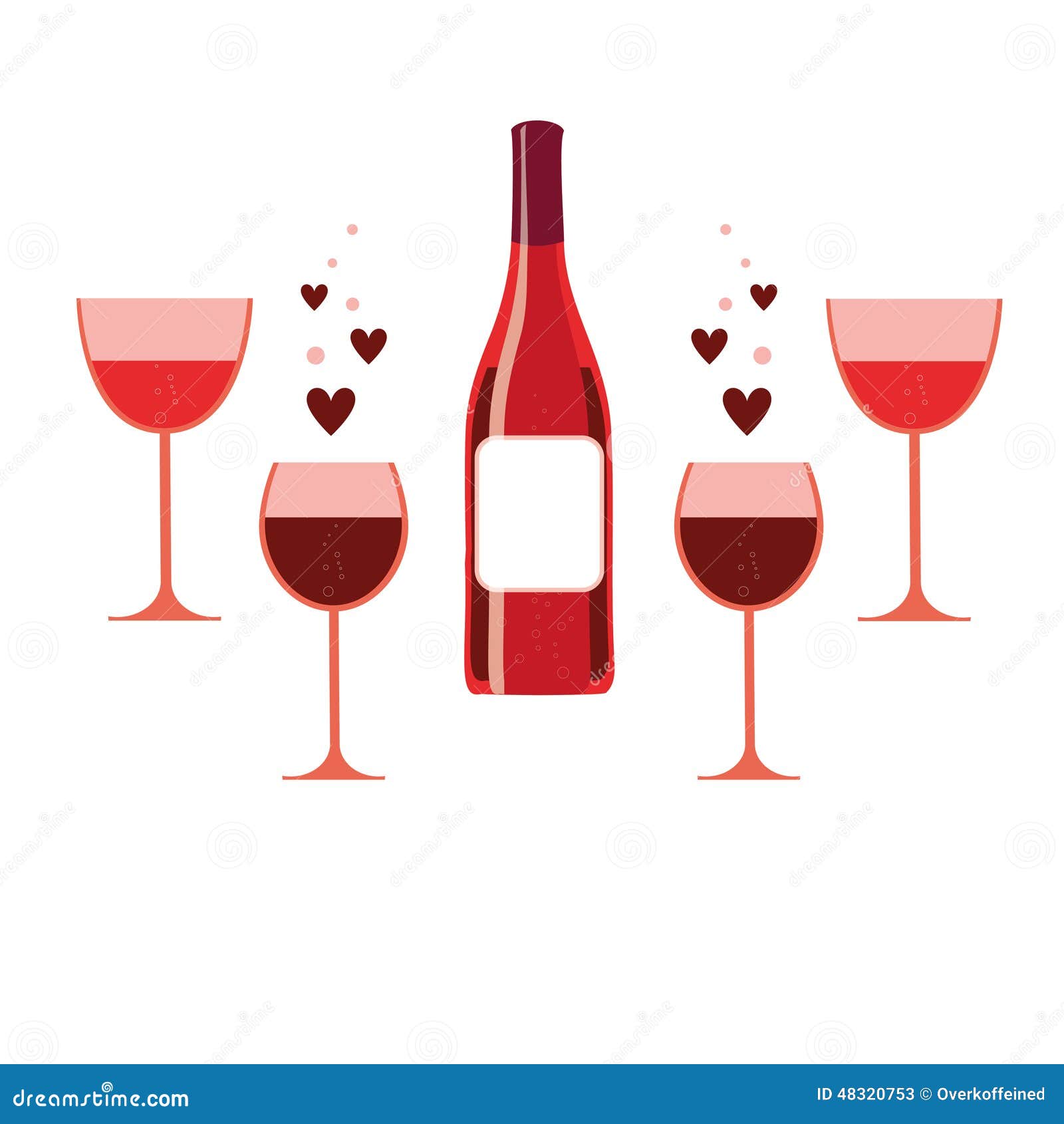 Botella De Vino Del Vector Con La Copa Ilustración del Vector ...