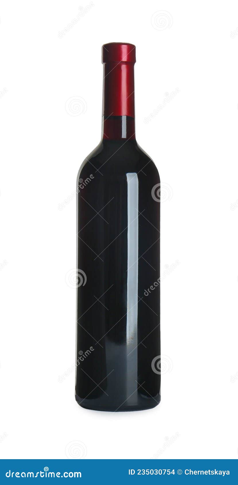 Botella De Vino Tinto Aislada En Blanco Foto de archivo - Imagen de ...