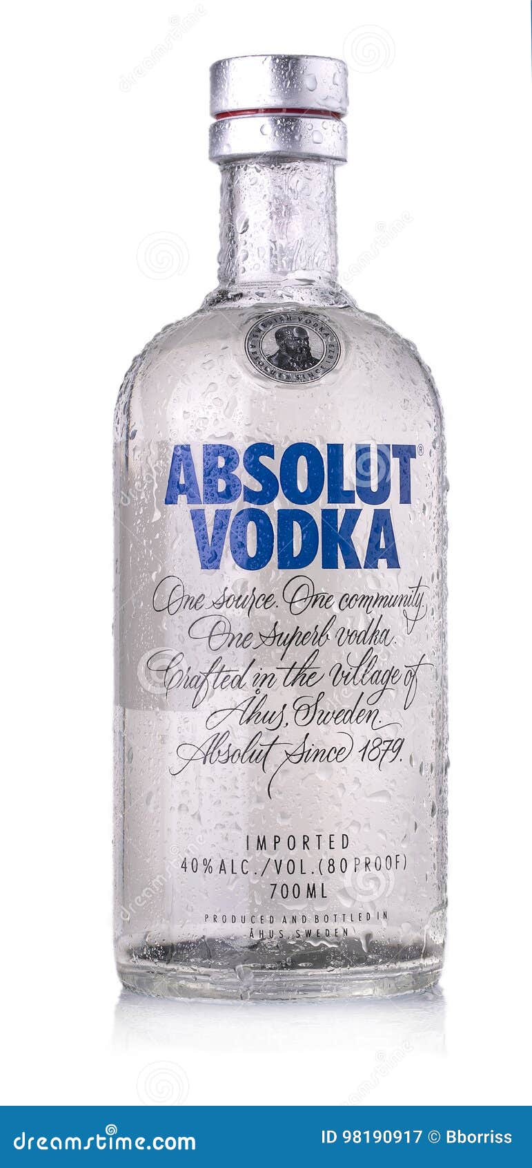 Botella De Vodka Sueca Absolut Fotografía editorial - Imagen de ...