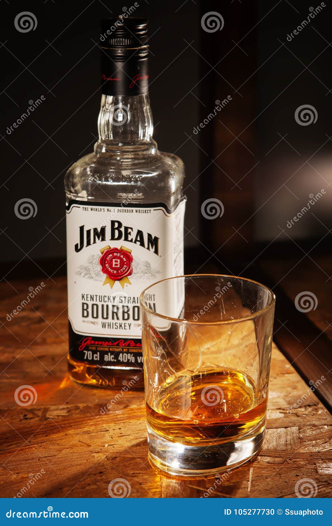 Botella De Whisky De Jim Beam Imagen editorial - Imagen de producto ...