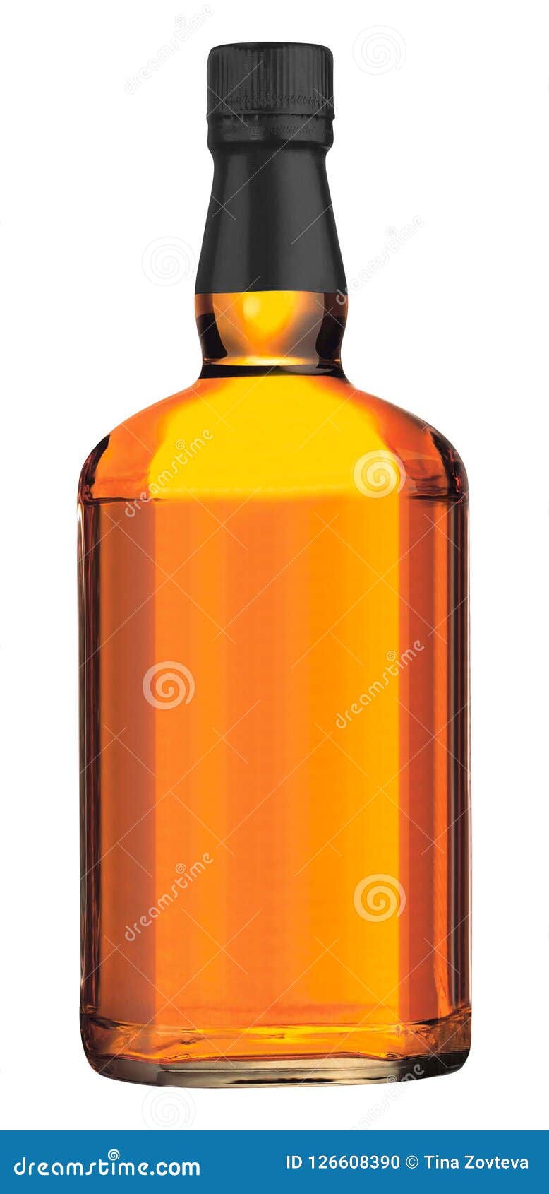 Botella de Wisky en blanco foto de archivo. Imagen de barra - 126608390