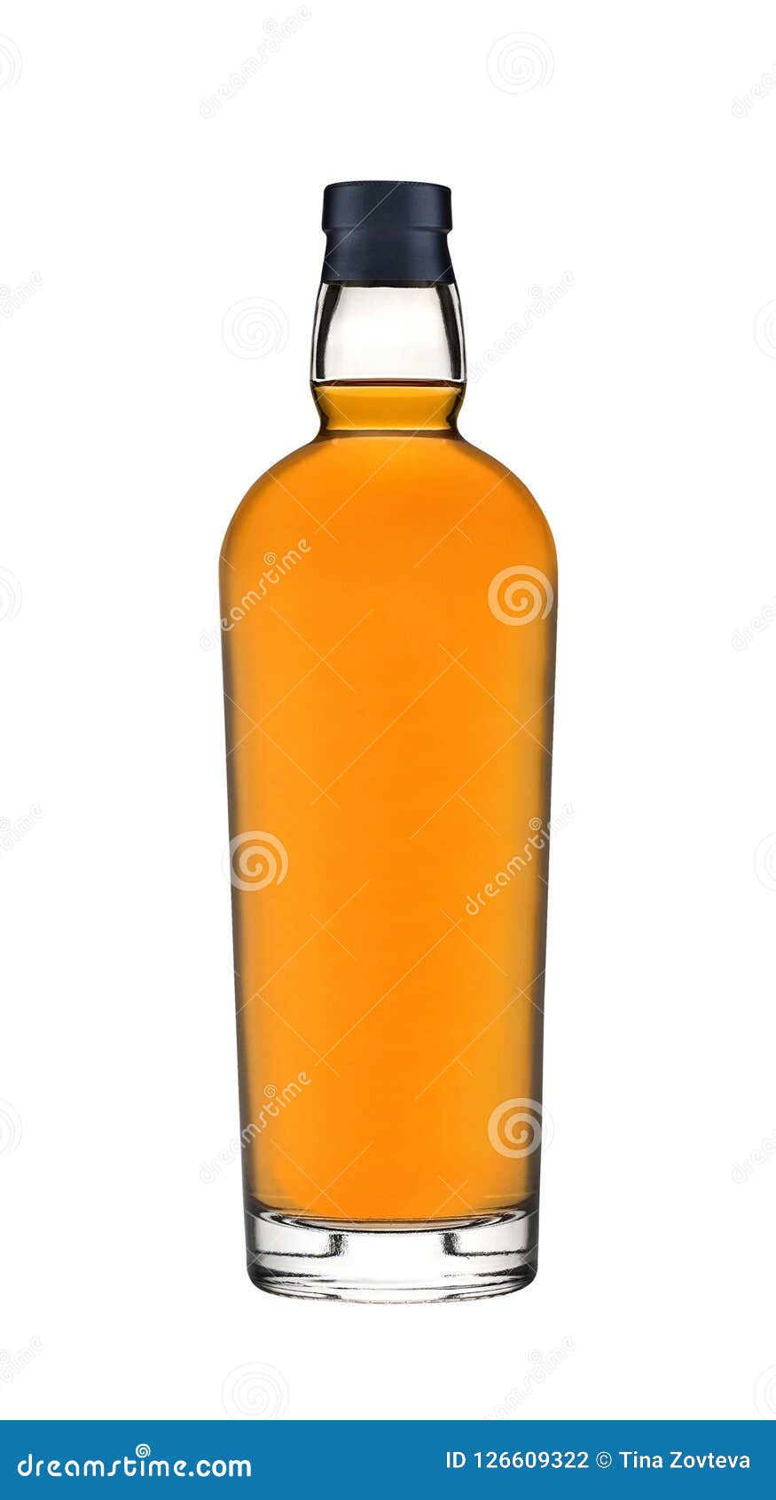 Botella de Wisky en blanco foto de archivo. Imagen de whisky - 126609322