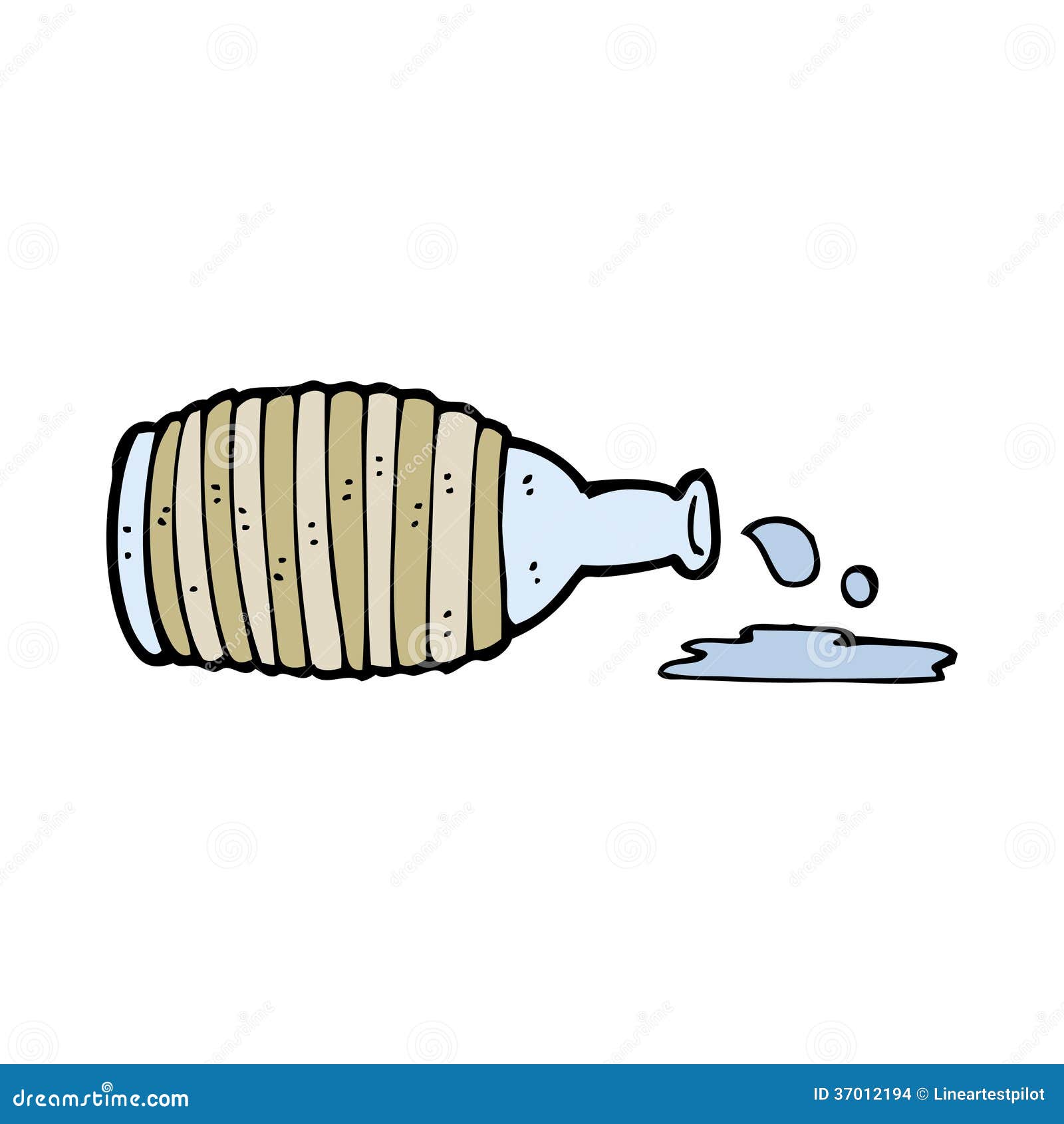 Botella Derramada Historieta Ilustración del Vector - Ilustración de ...