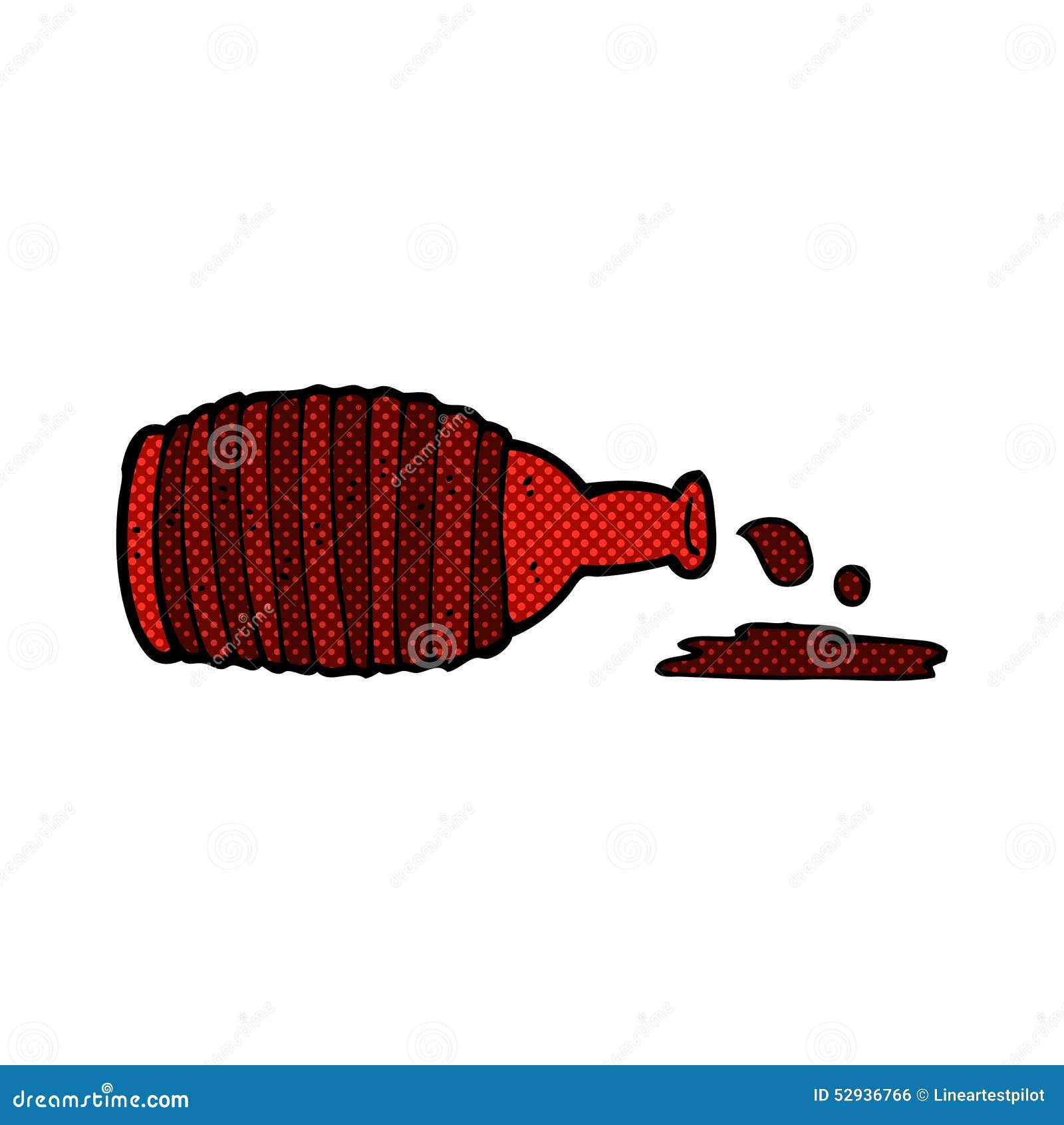 Botella Derramada Historieta Cómica Stock de ilustración - Ilustración ...