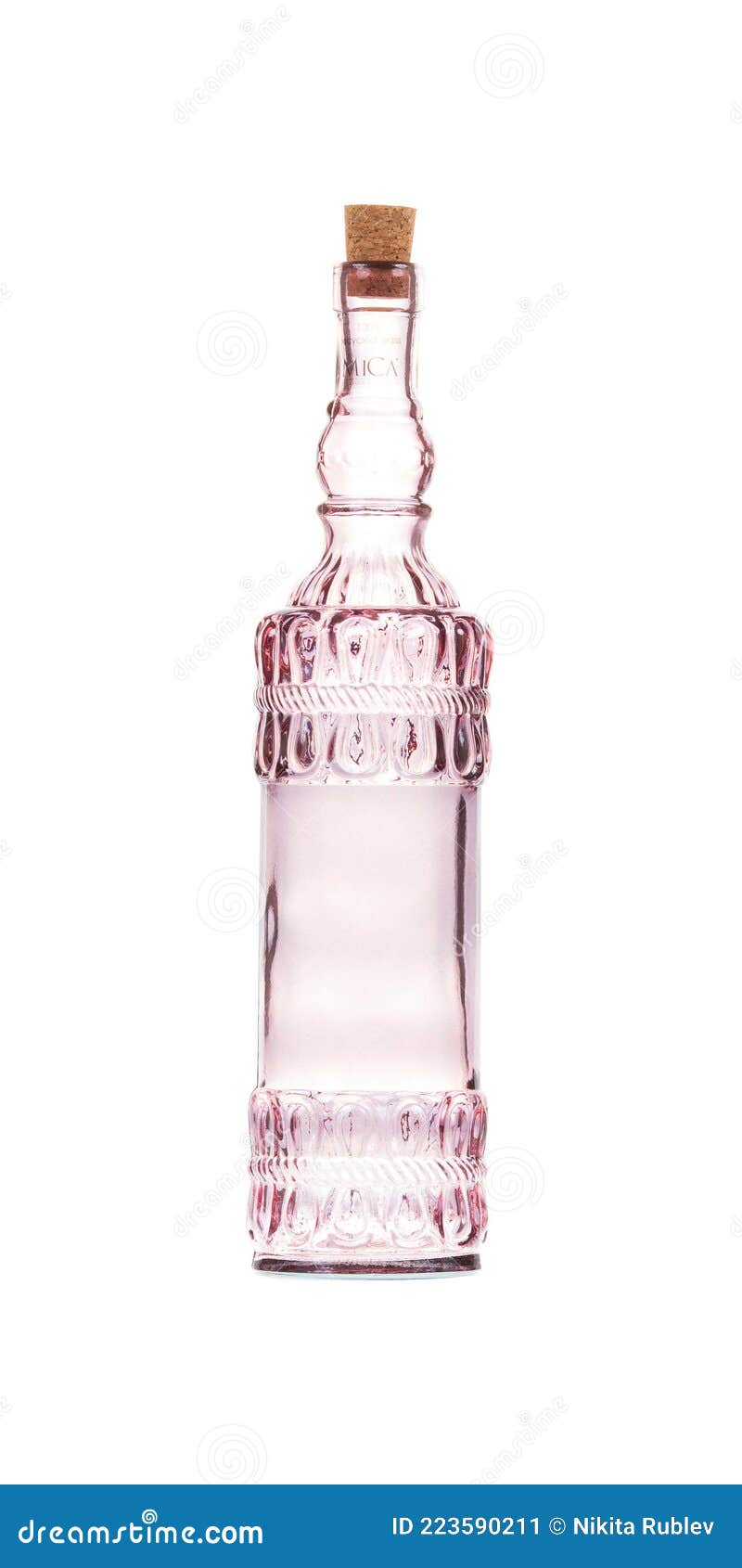 Botella Rosa Tradicional Decorativa Aislada Imagen de archivo - Imagen ...