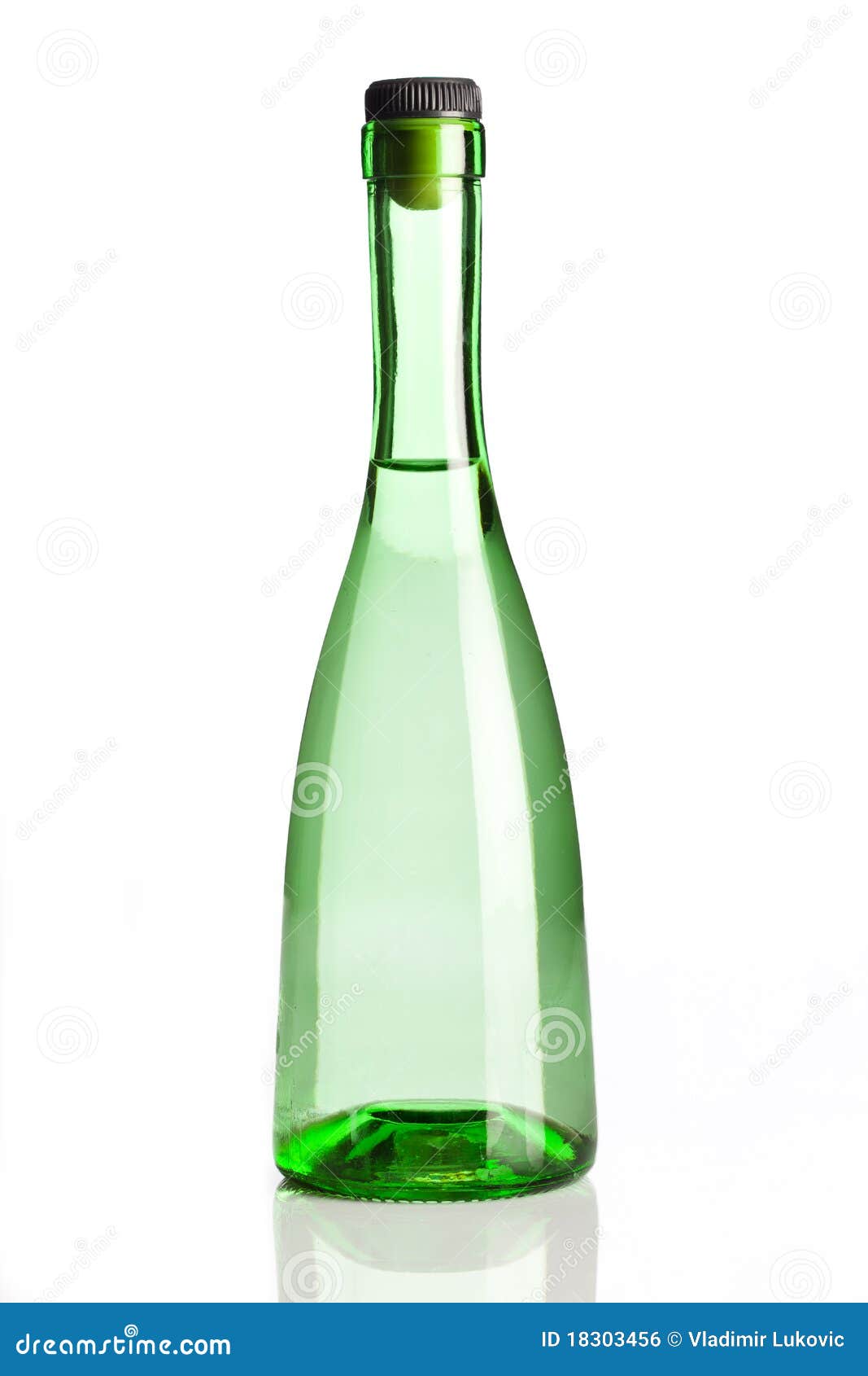 Botella Verde Transparente Imagen de archivo libre de regalías - Imagen ...