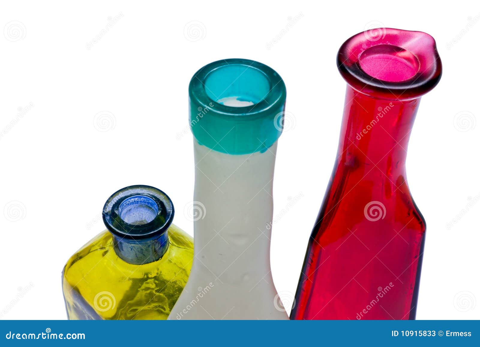 Botellas coloreadas imagen de archivo. Imagen de corcho - 10915833