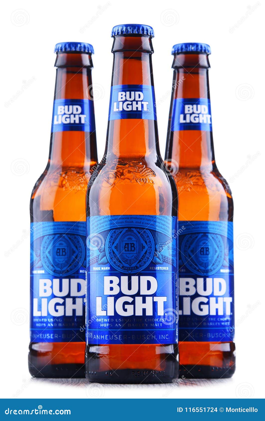 Botellas De Cerveza De Bud Light Imagen de archivo editorial - Imagen ...
