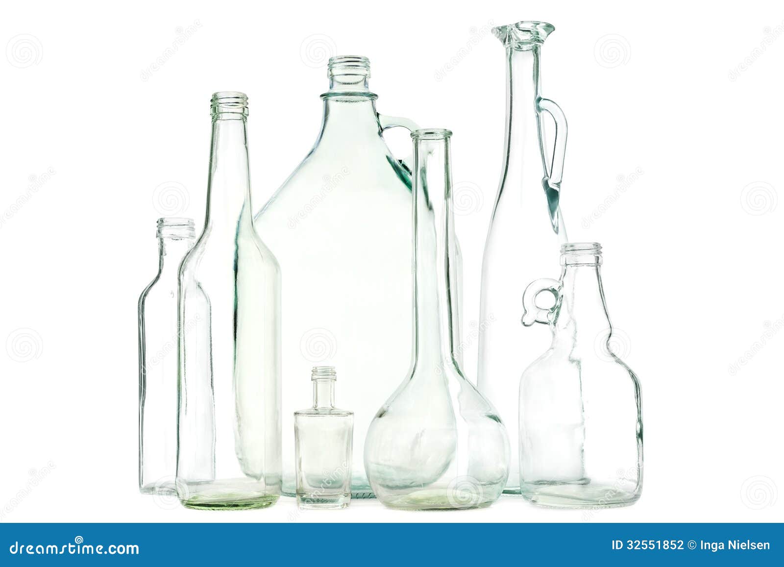 Botellas De Cristal Blancas Foto de archivo - Imagen de botellas ...