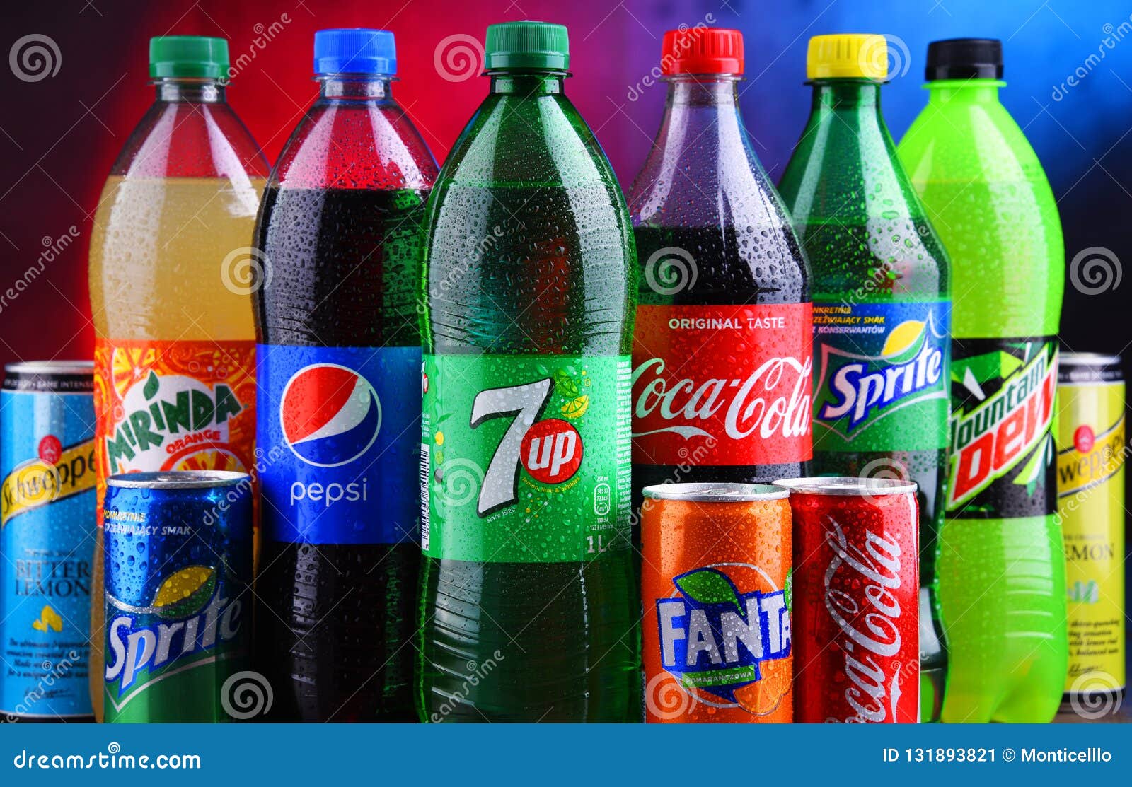 Botellas De Marcas Globales Del Refresco Foto editorial - Imagen de ...