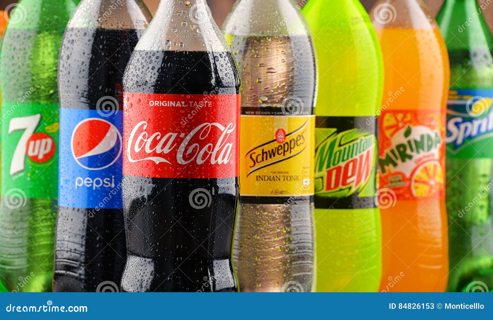 Botellas De Refrescos Globales Clasificados Foto de archivo editorial ...