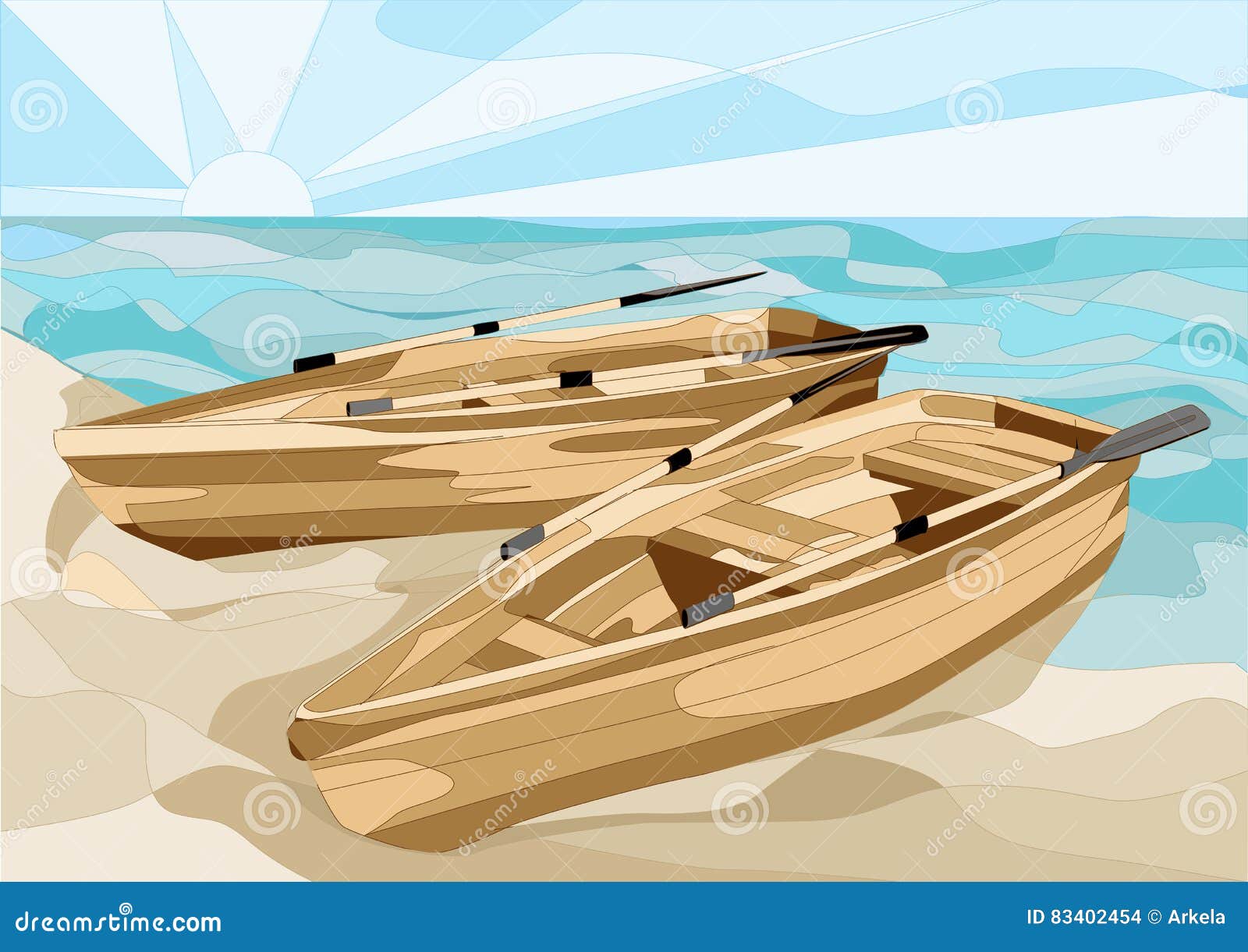 Boten op zee stock illustratie. Illustration of marine - 83402454