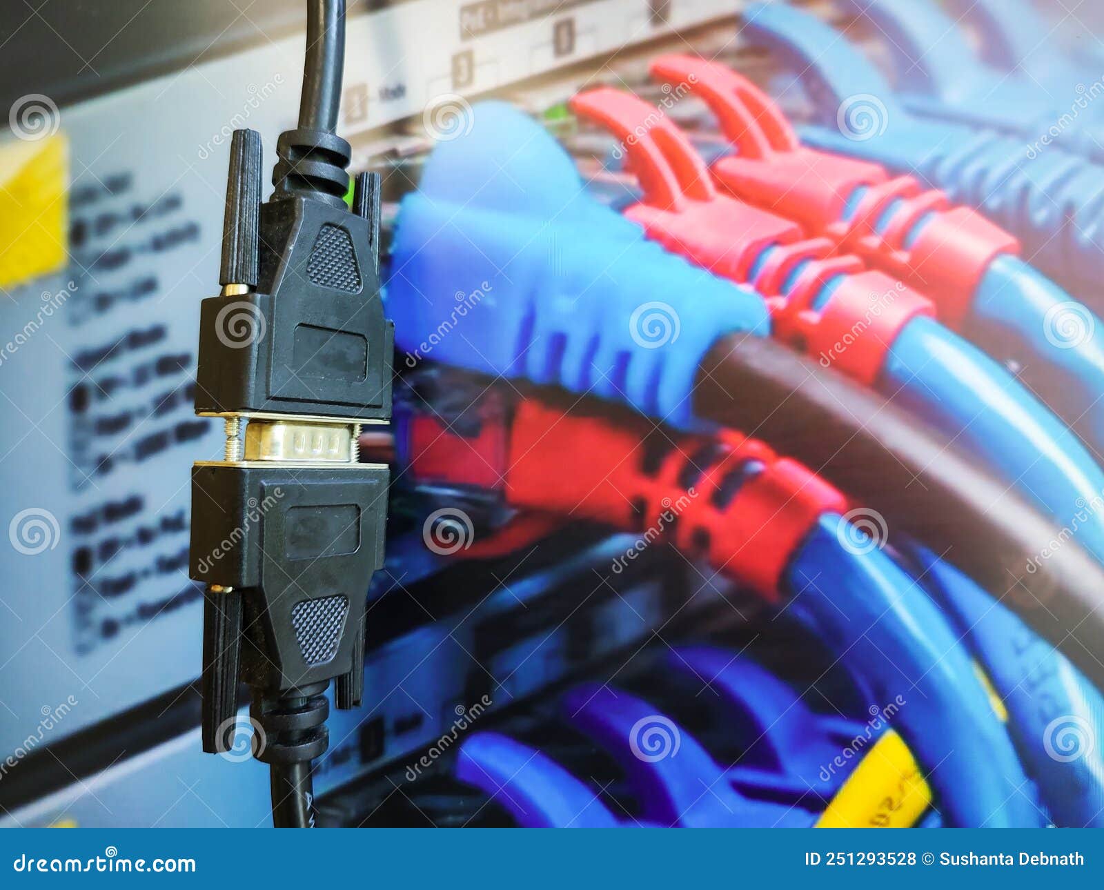 Both End of a VGA Cable (Male and Female) Connected Stock Photo - Image ...