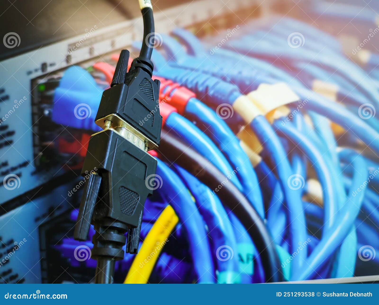 Both End of a VGA Cable (Male and Female) Connected Stock Photo - Image ...